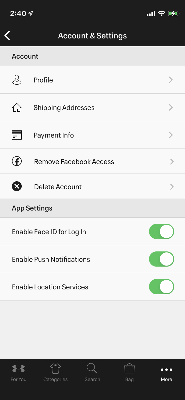 Delete UA Shop Account | Under Armour®